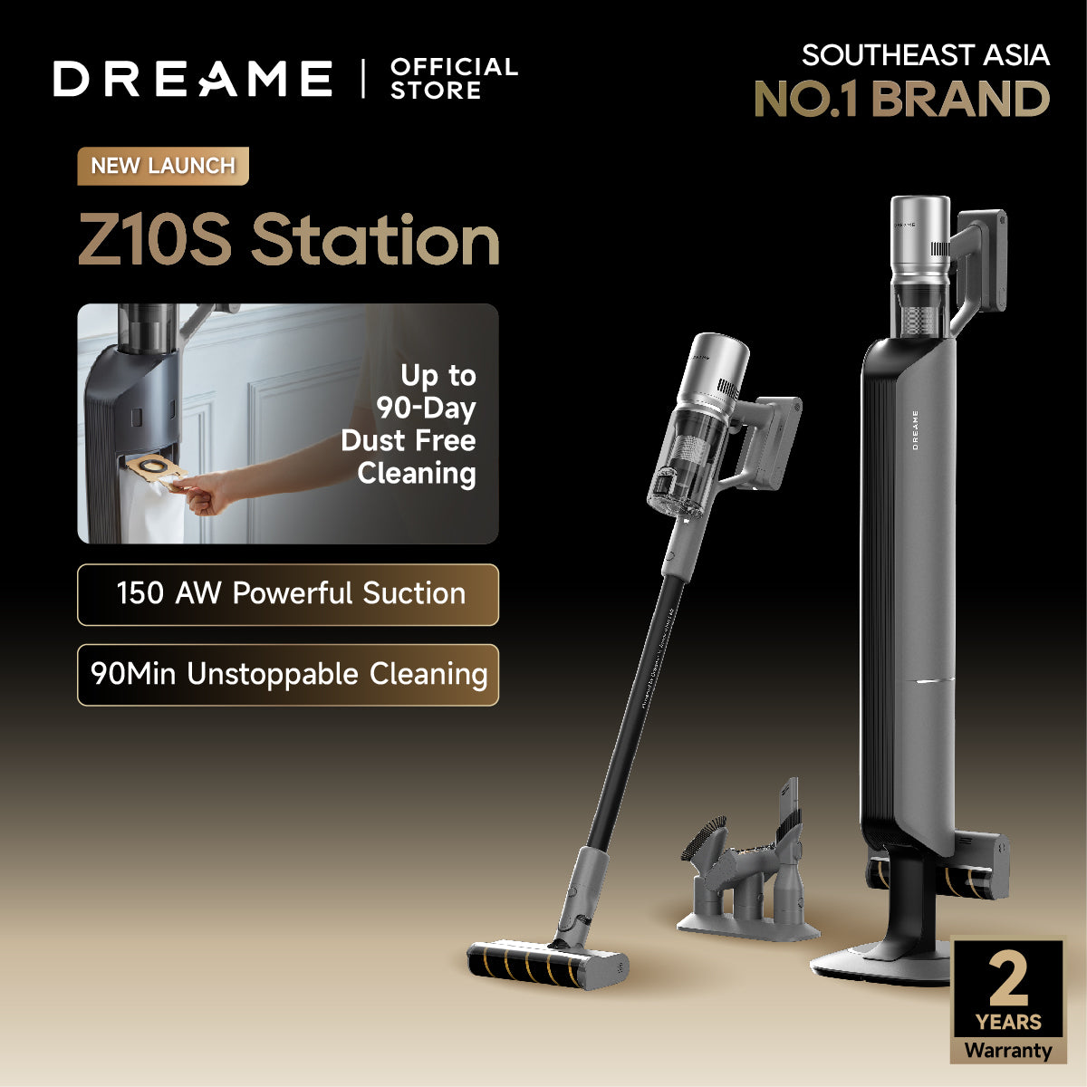 Dreame Z10s Station Cordless Vacuum Cleaner