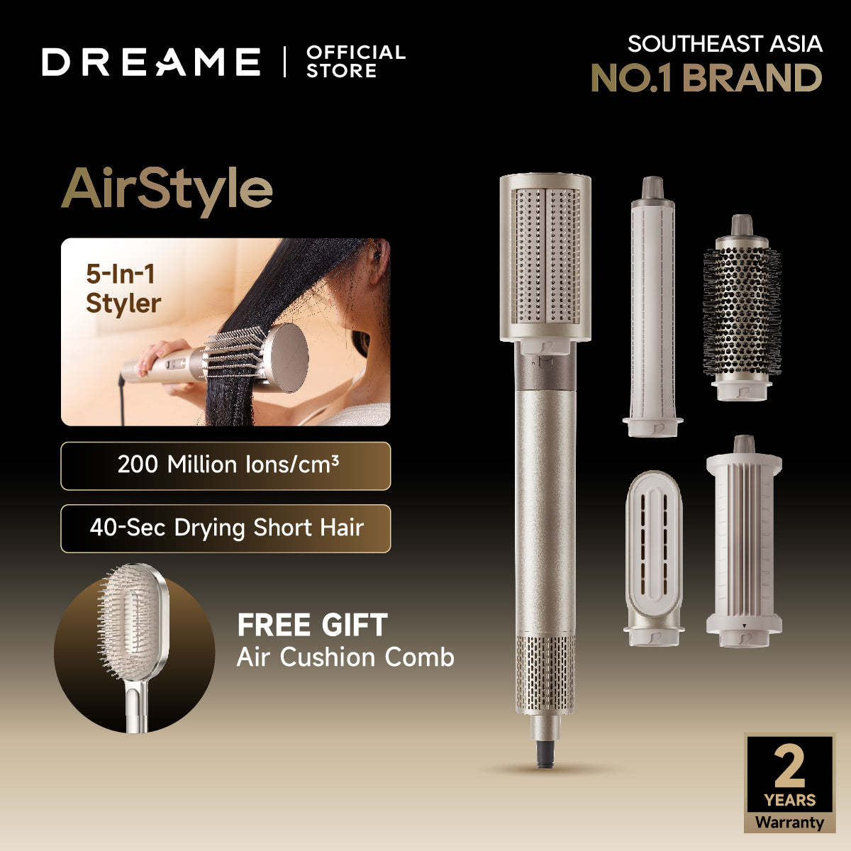 Dreame Air Style 5 in 1 Hair Dryer Hair Stylus Multi Styler